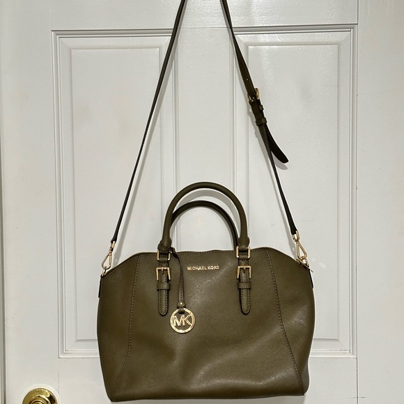 Michael Kors | Bags | Michael Kors Olive Green Satchel Bag | Poshmark